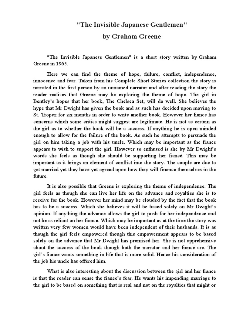 "The Invisible Japanese Gentlemen" by Graham Greene | PDF