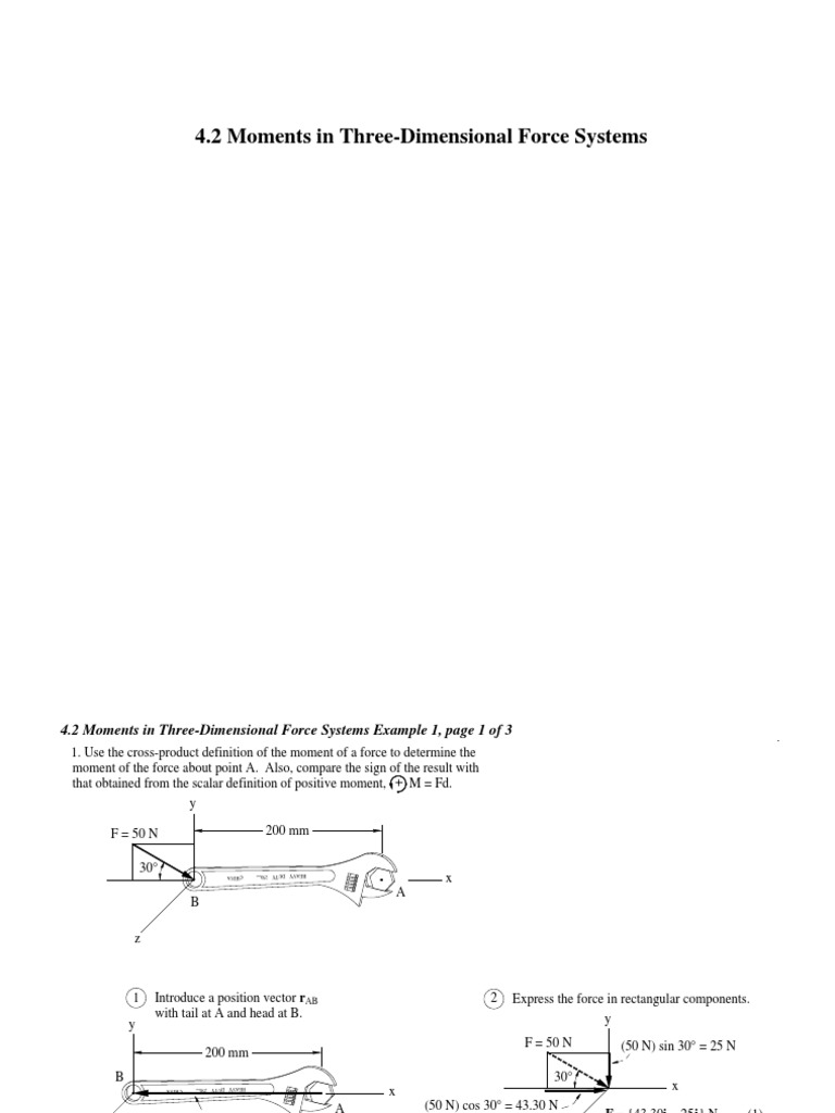Moments in 3d | PDF | Euclidean Vector | Rotation