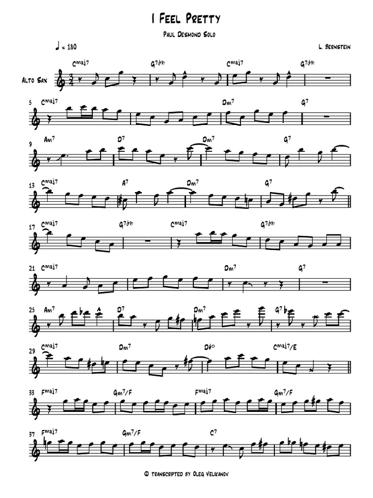 I Feel Pretty - Full Score PDF | PDF