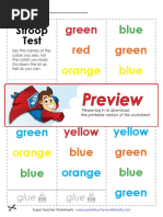 Stroop Test | PDF