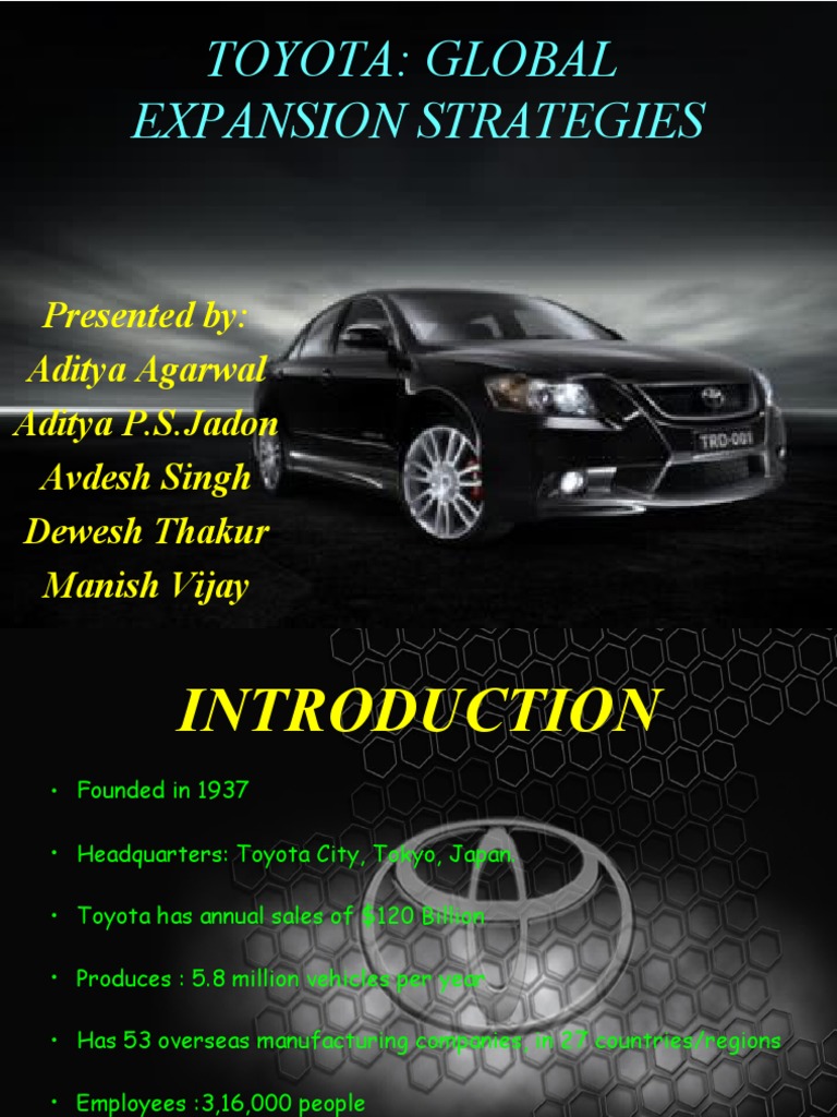 Toyota: Global Expansion Strategies | PDF | Toyota | Car