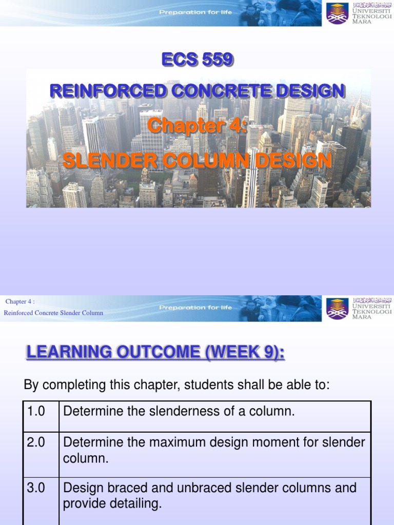 Slender Column Design in Concrete | PDF | Column | Reinforced Concrete