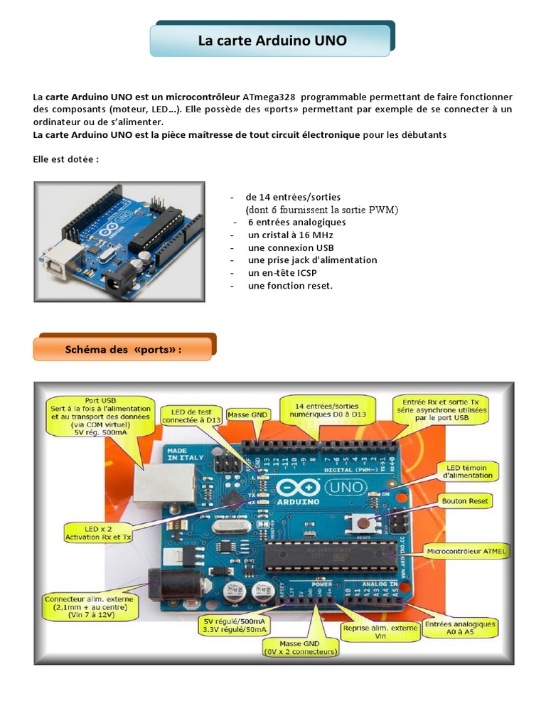 La Carte Arduino UNO PDF | PDF | Arduino | USB