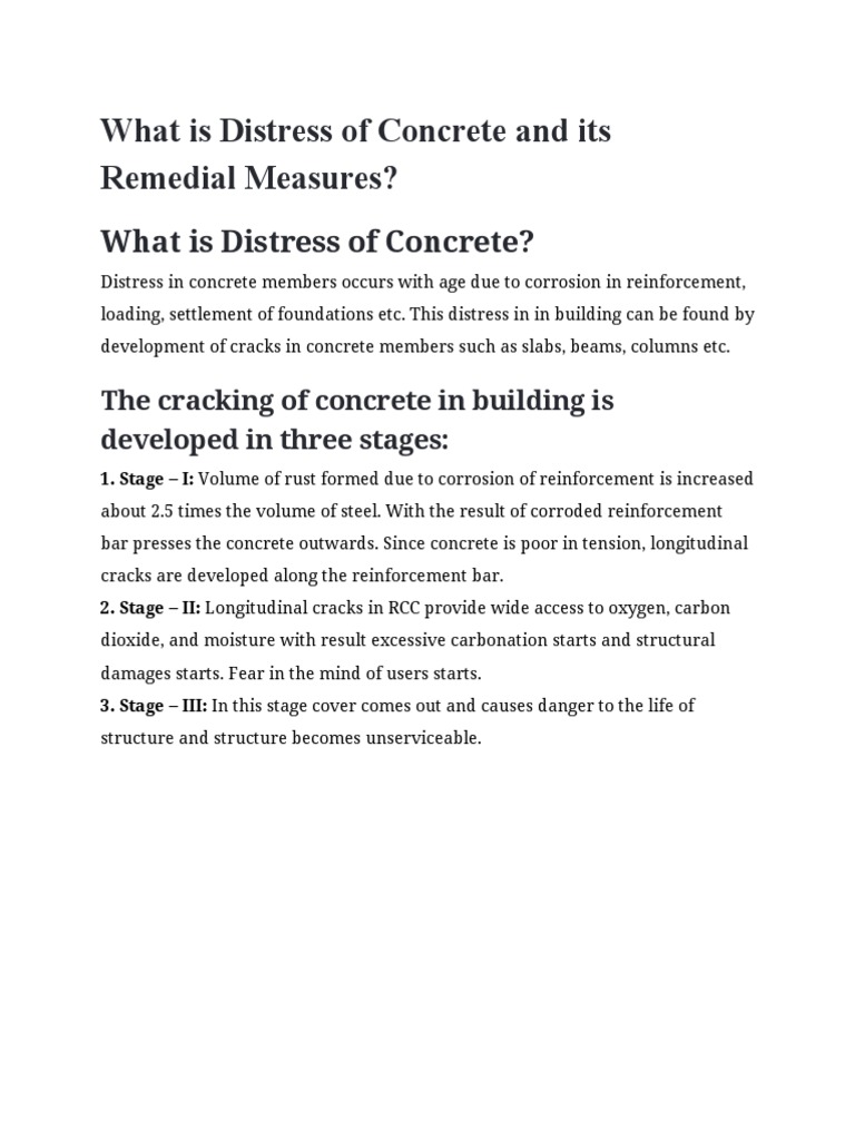 Concrete Distress & Solutions | PDF | Rust | Corrosion