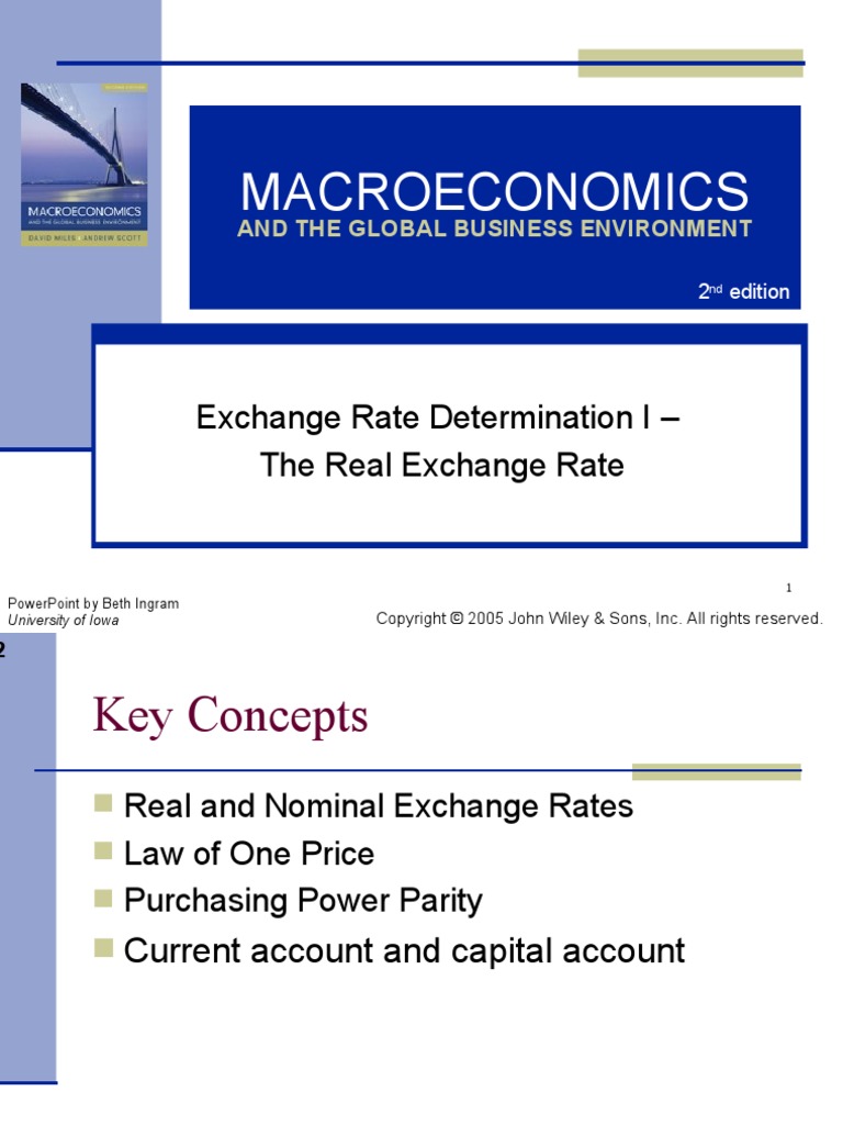 Macroeconomics: Exchange Rate Determination I - The Real Exchange Rate ...