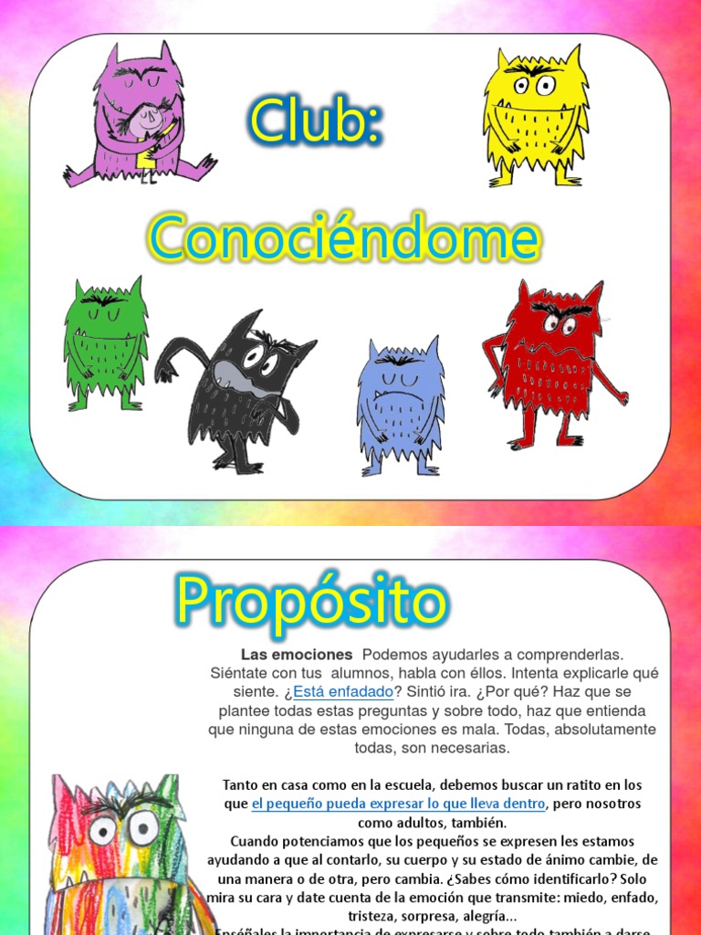 Club Conociéndome Pdf Pdf Versión 1 Pdf Ira Las Emociones
