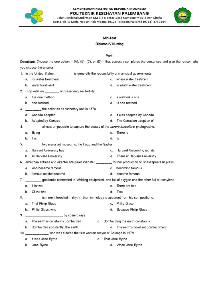 Mid Test Part I | PDF | Nature