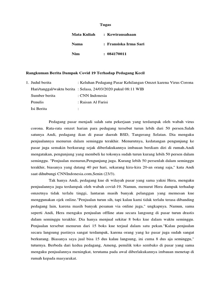 Fransiska Irma Sari (084170011) PDF | PDF