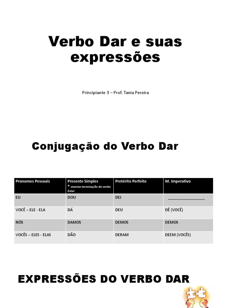 Conjugação do verbo dar e suas principais expressões | PDF