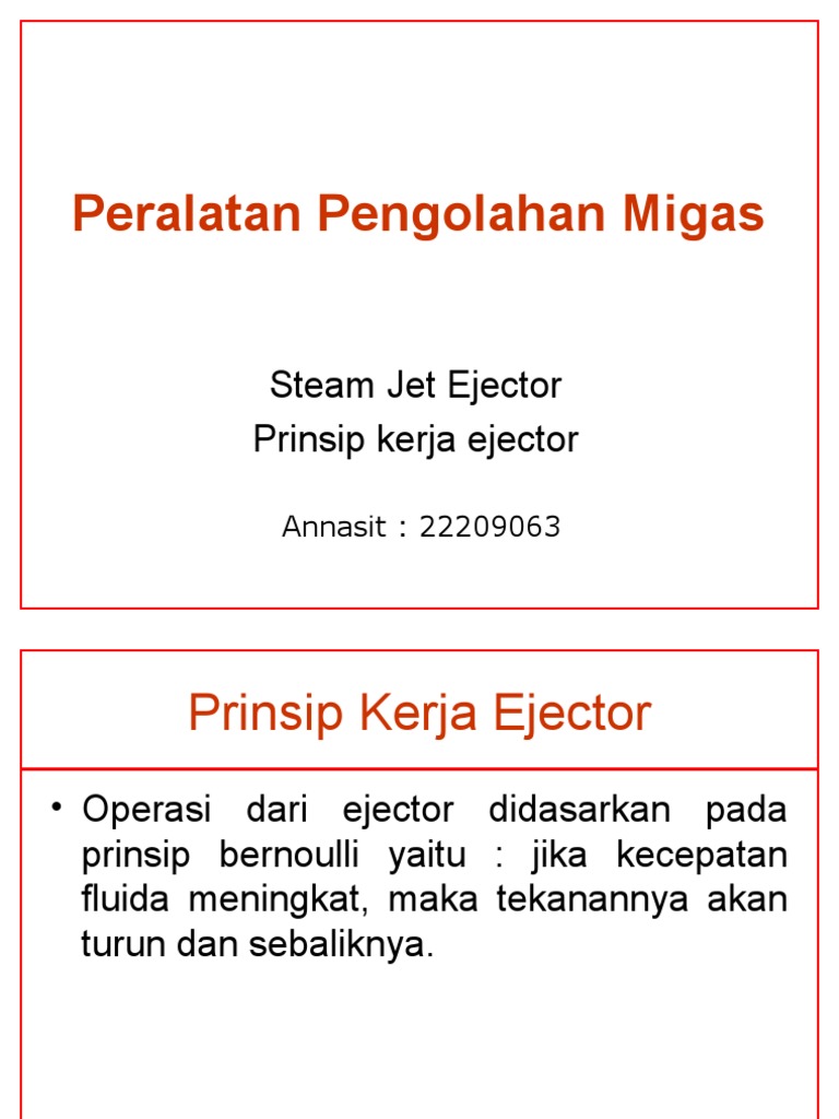 Ejector - Prinsip Ejector | PDF