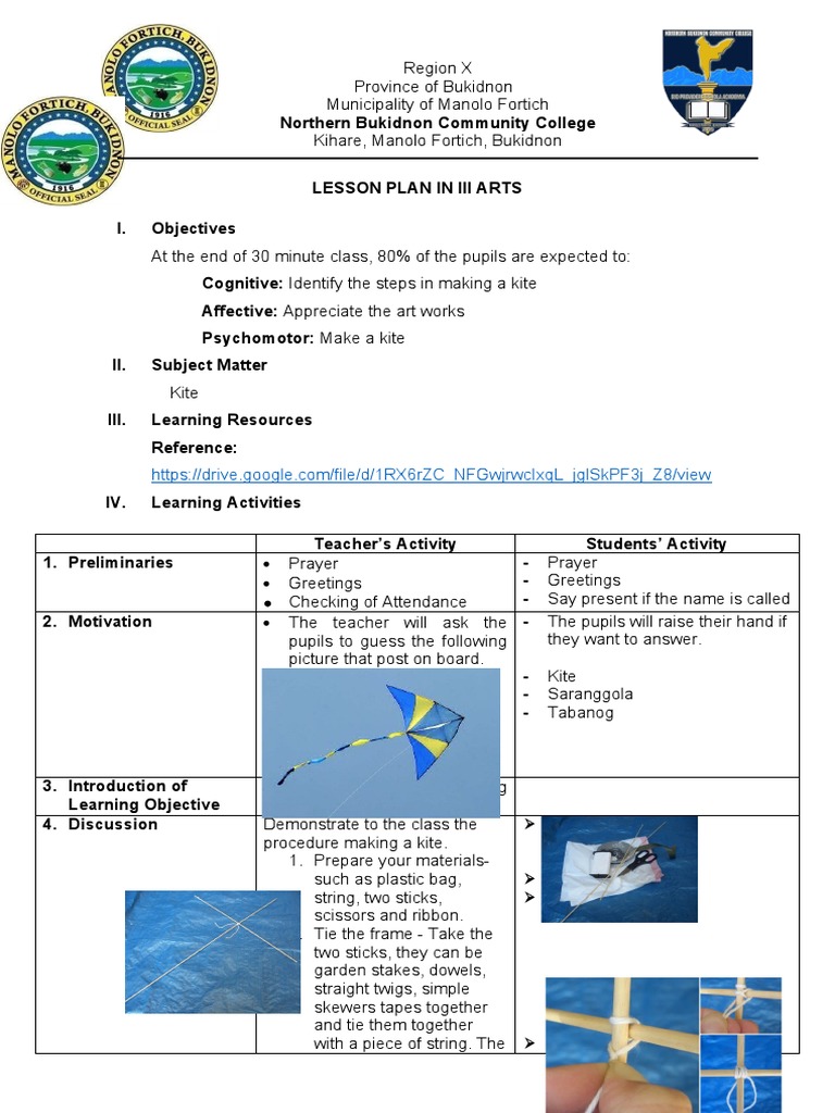 Lesson Plan in Iii Arts | PDF | Education Theory | Behavior Modification