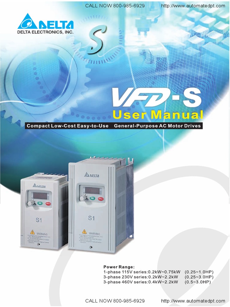VFD S User Manual PDF | PDF | Electric Motor | Alternating Current