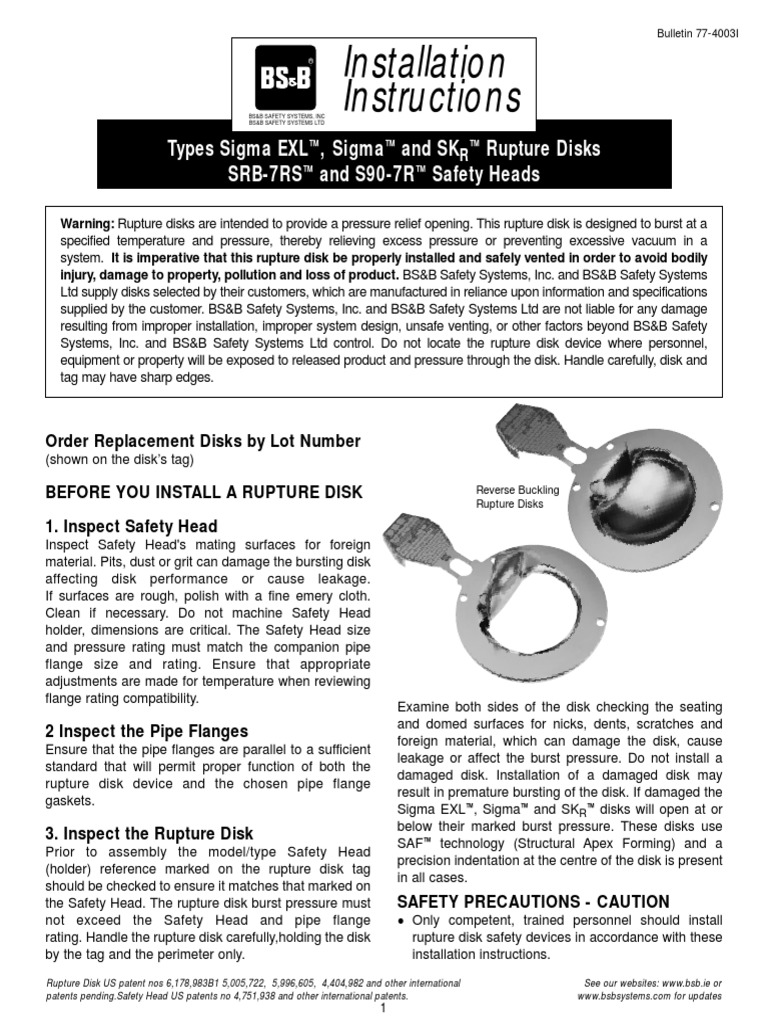 Rupture Disk | PDF | Screw | Nut (Hardware)