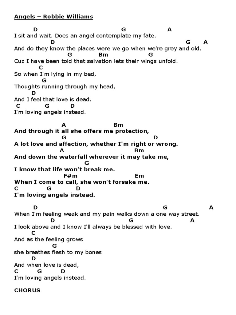 Angels - Robbie Williams | PDF