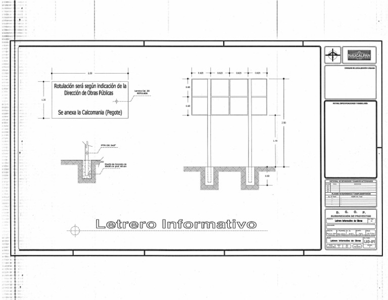 Letrero Informativo Obras | PDF