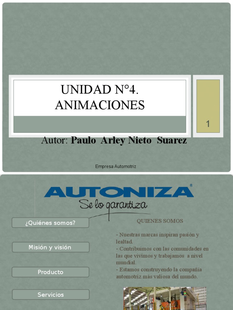 Unidad N°4. Animaciones | PDF