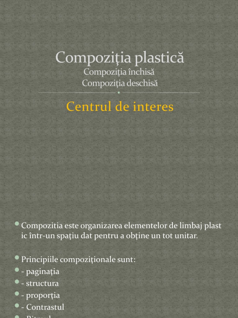 Compozitia Plastica | PDF