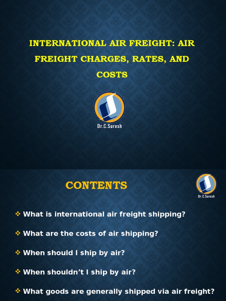 05 Air Freight Charges, Rates, and Costs (Autosaved) | PDF | Cargo ...