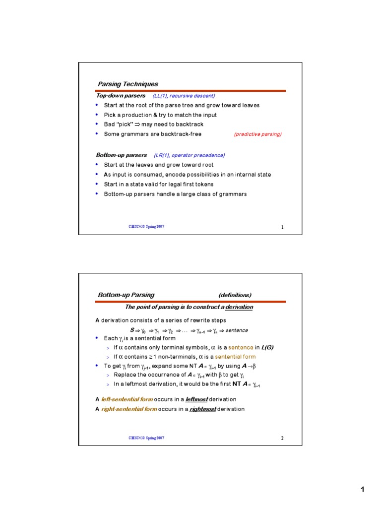 Parsing Techniques: Top-Down Parsers | PDF | Parsing | Cognitive Science