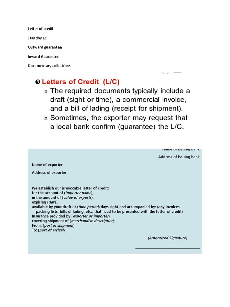 Letter of Credit | PDF