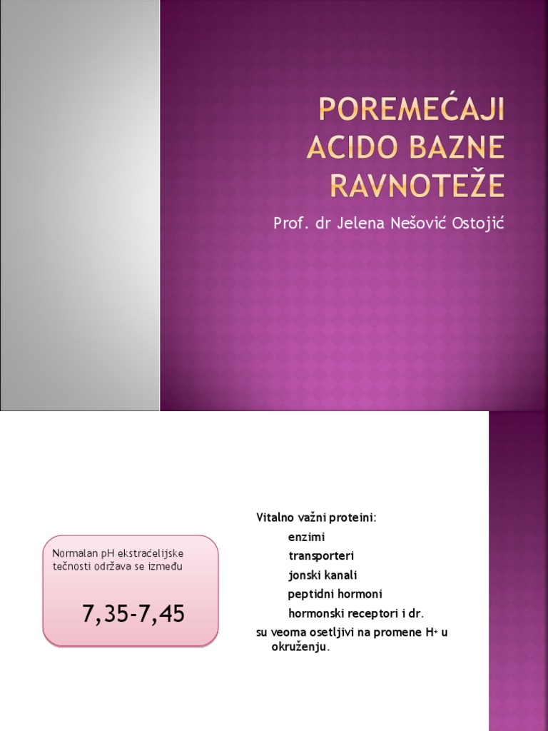 Poremećaji Acido Bazne Ravnoteže 1 | PDF