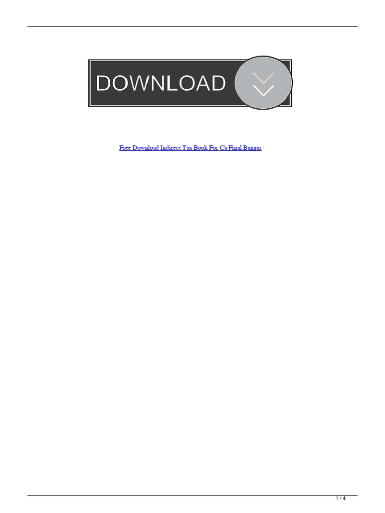 Free Indirect Tax Book for CA Final | PDF | Google Play | Mobile App