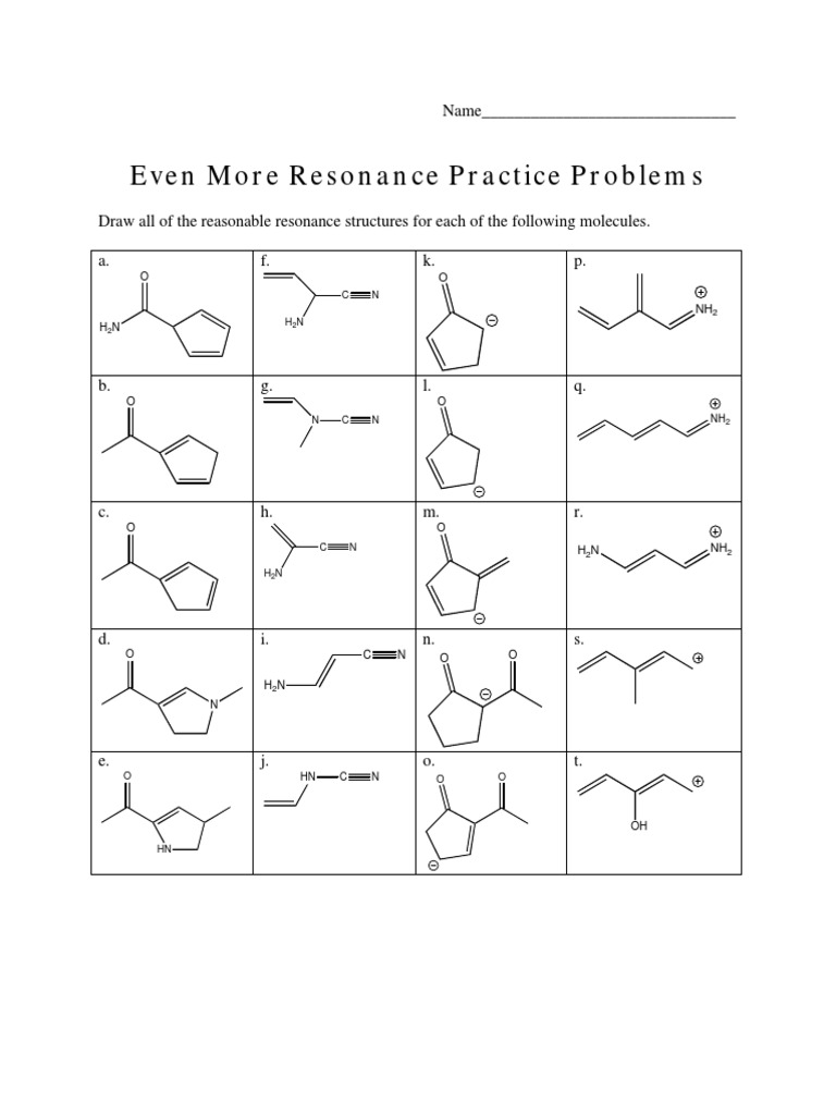 Resonance Practice Problems PDF PDF | PDF