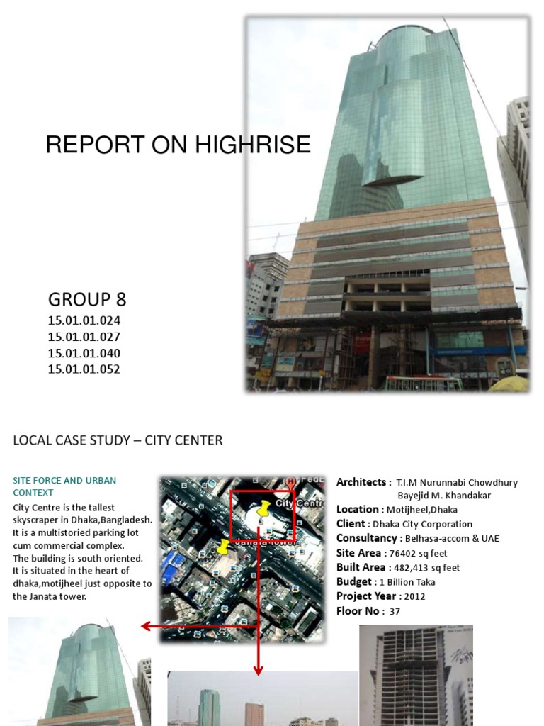 Report On Highrise (City Center - Dhaka) | PDF | Building | Structural ...