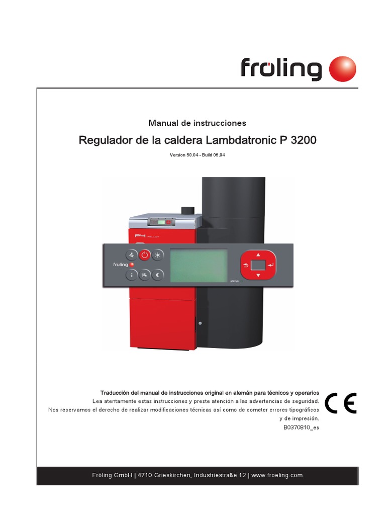 Froling P4 Lambdatronic P3200 | PDF | Caldera | Ingeniería de Edificación