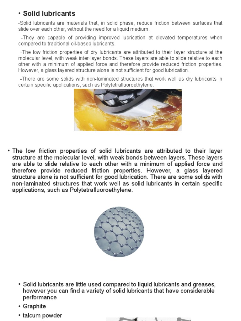 Lubricantes Solidos | PDF | Lubricant | Solid