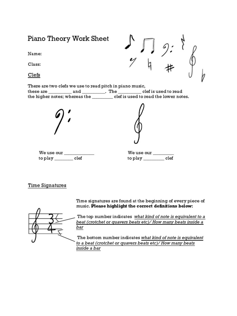 Theory Sheet PDF | PDF | Performing Arts | Musical Compositions