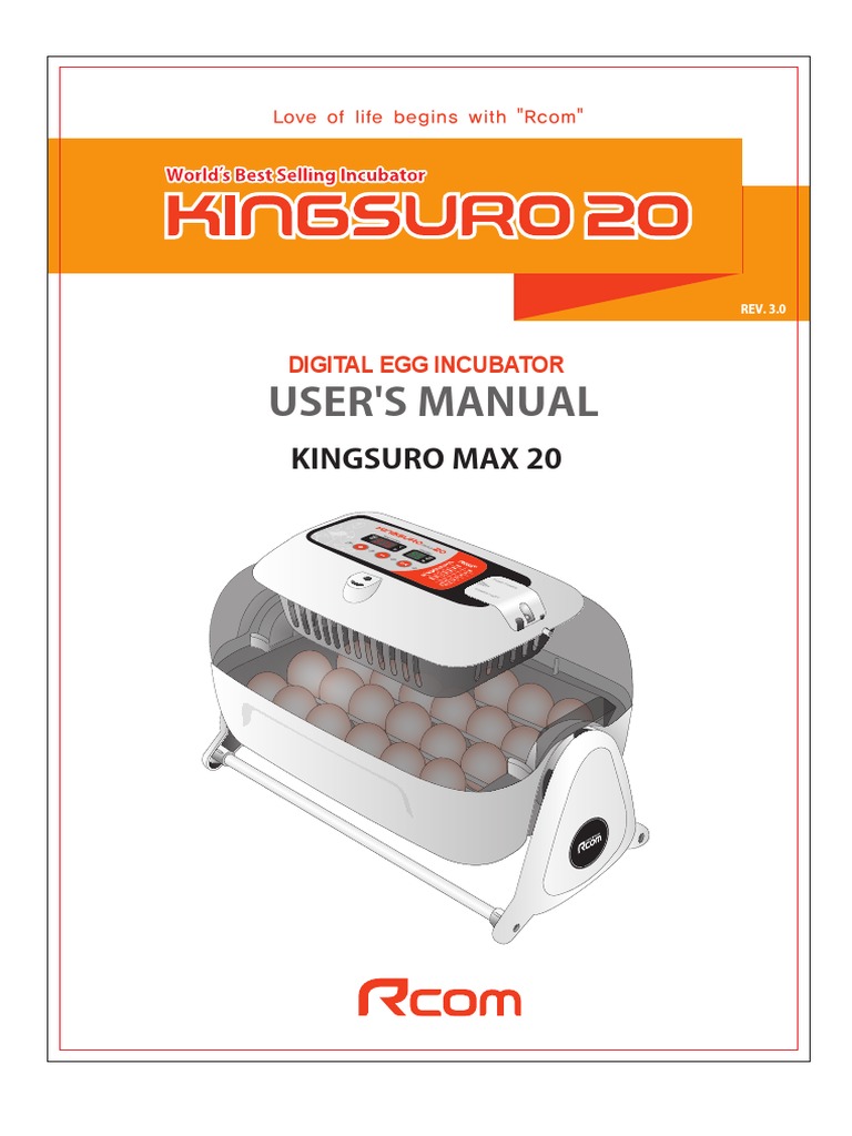 Rcom King Suro 20 Incubator Manual | PDF