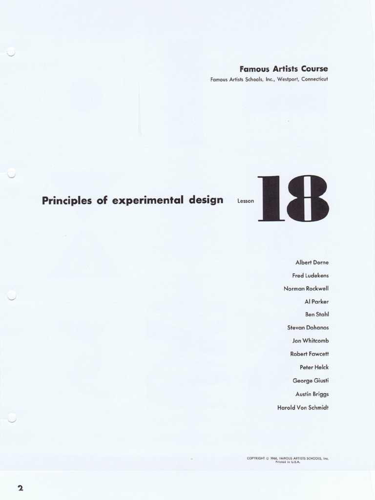 18 Principles of Experimental Design | PDF