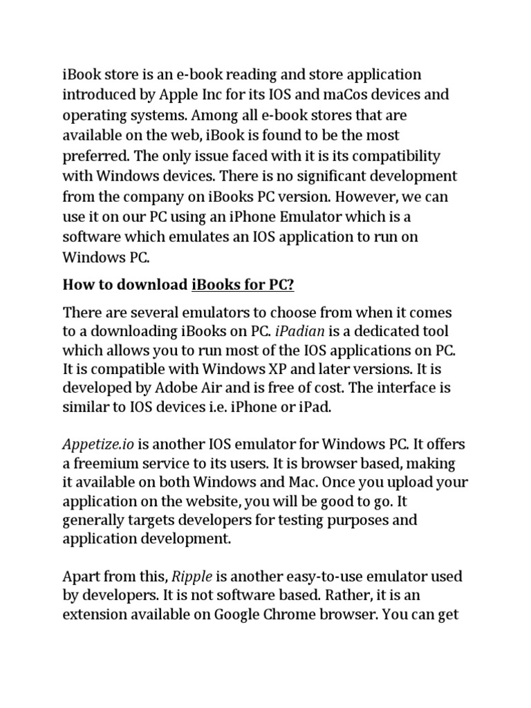 How To Download and Read IBooks On PC | PDF | Ios | I Tunes