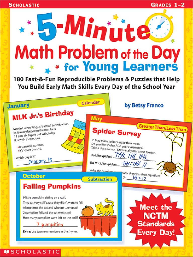 5-Minute Math Problem of The Day For Young Learners PDF | PDF | Trick ...