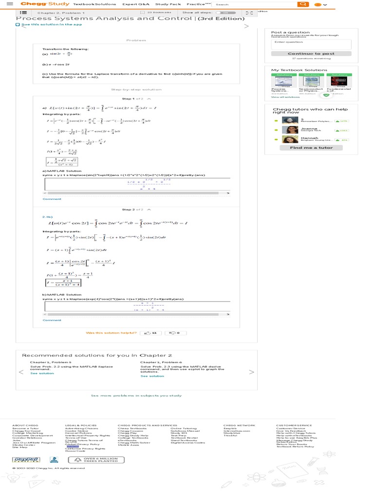 Process Systems Analysis and Control: (3rd Edition) | PDF | Boundary Value Problem | Textbook