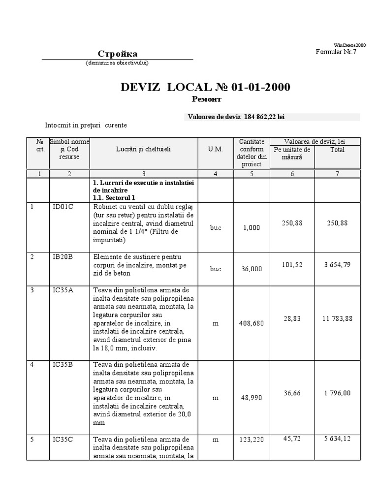 Deviz Cirman F7 | PDF