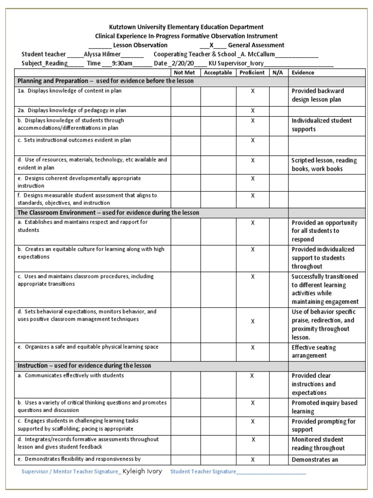 Ah Observation 2 | Download Free PDF | Lesson Plan | Teachers