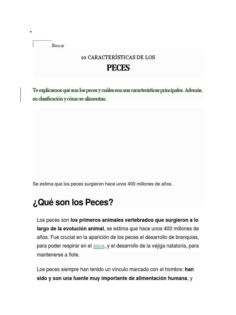 Caracteristica de Peses | PDF | Pescado | Branquia