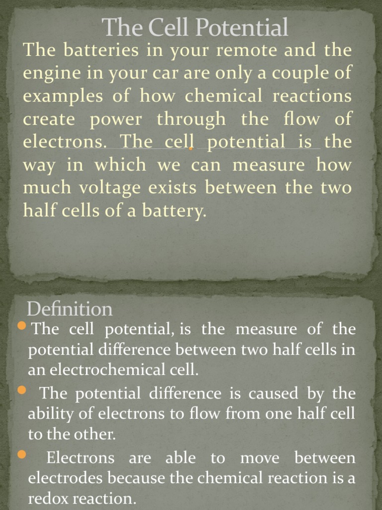 Cell Potential | PDF