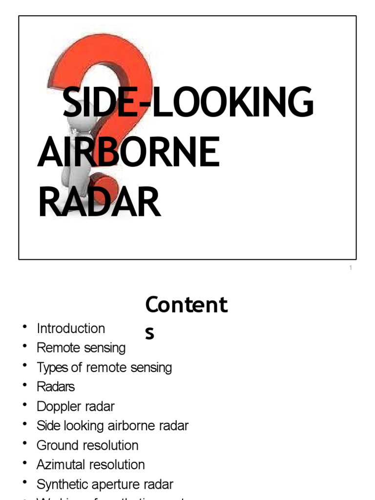 Overview of Side-Looking Airborne Radar | PDF | Radar | Remote Sensing