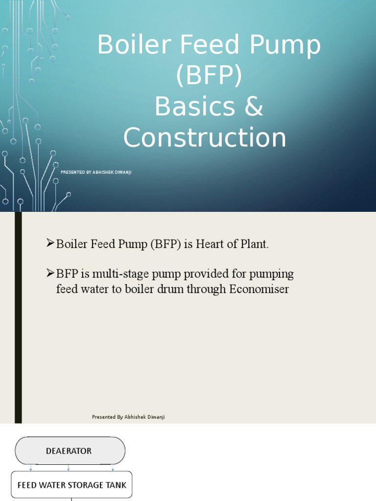 BFP-PPT March 20 | PDF | Pump | Electric Motor