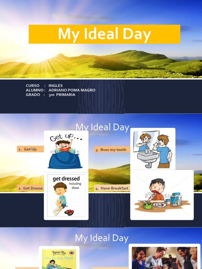 My Ideal Day - Adriano | PDF | Cooking, Food & Wine