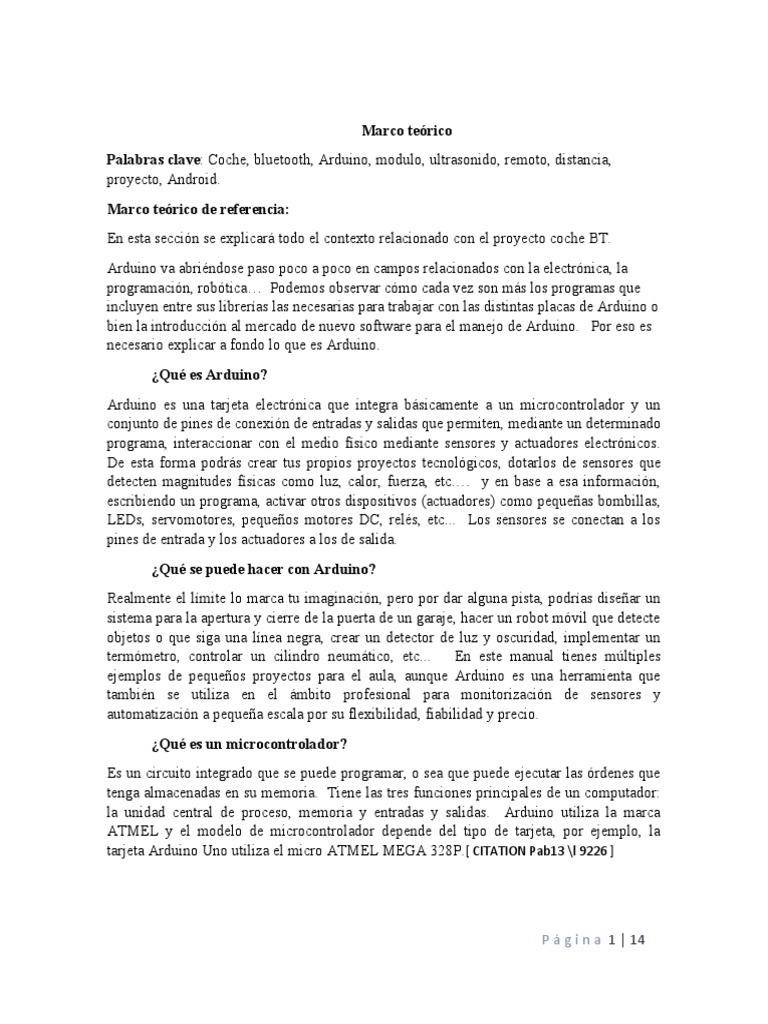 Marco Teórico | PDF | Arduino | Condensador