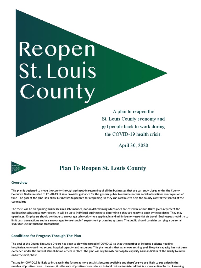 Reopen St. Louis County Plan | PDF | Playground | Retail