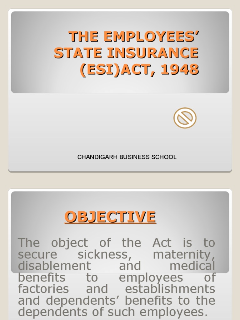 The Employees' State Insurance (ESI) ACT, 1948 | PDF | Employment | Economies