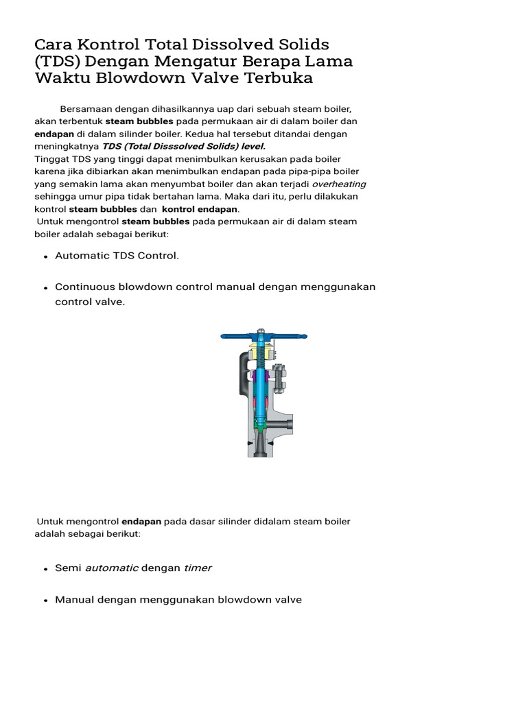 Cerita Boiler - Cara Kontrol Total Dissolved Solids (TDS) Dengan ...