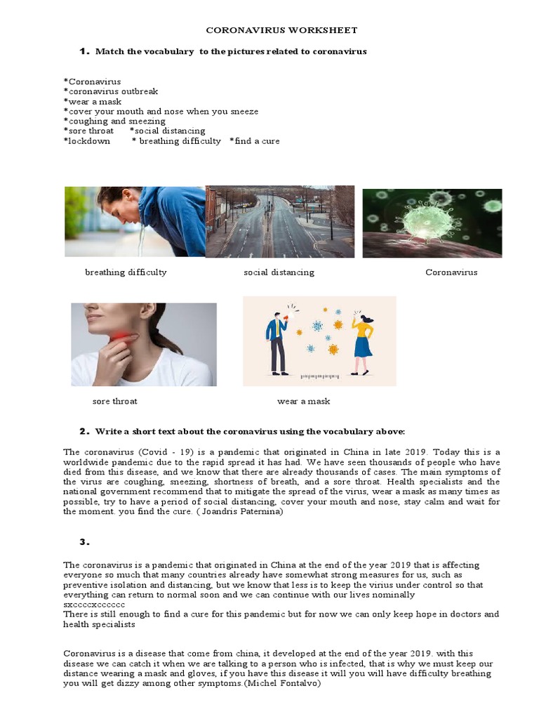 Coronavirus Worksheet | PDF