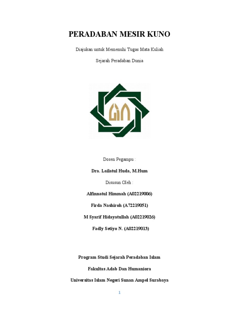 Peradaban Mesir Kuno (SDA) Kelompok 7 | PDF