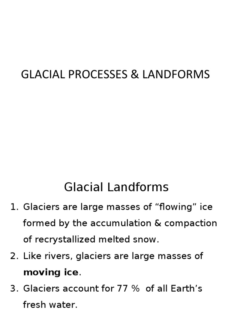 MODULE 2 - Friday 15-12-2012 GLACIAL LANDFORMS | PDF